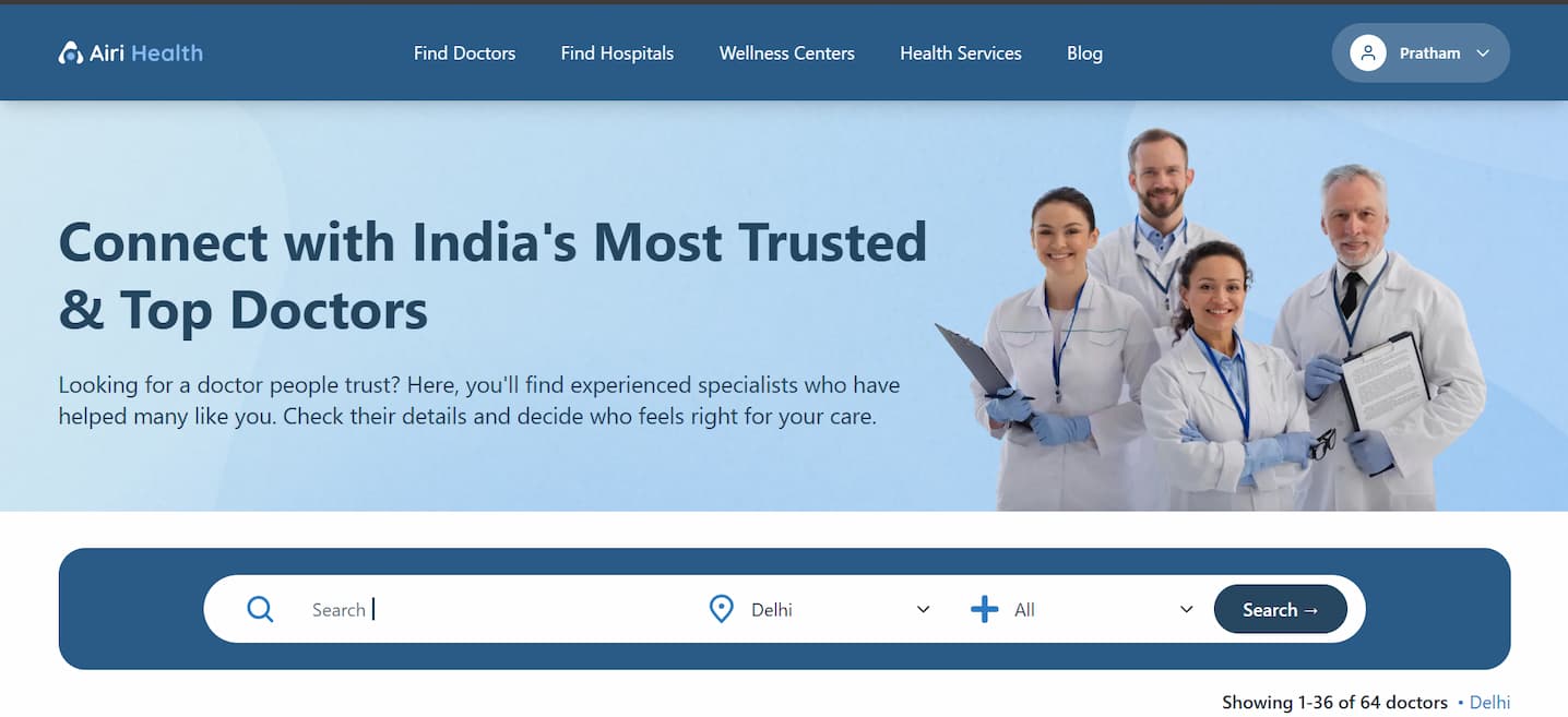 Top Doctor in India – Verified, Trusted & Experienced | Airi Health